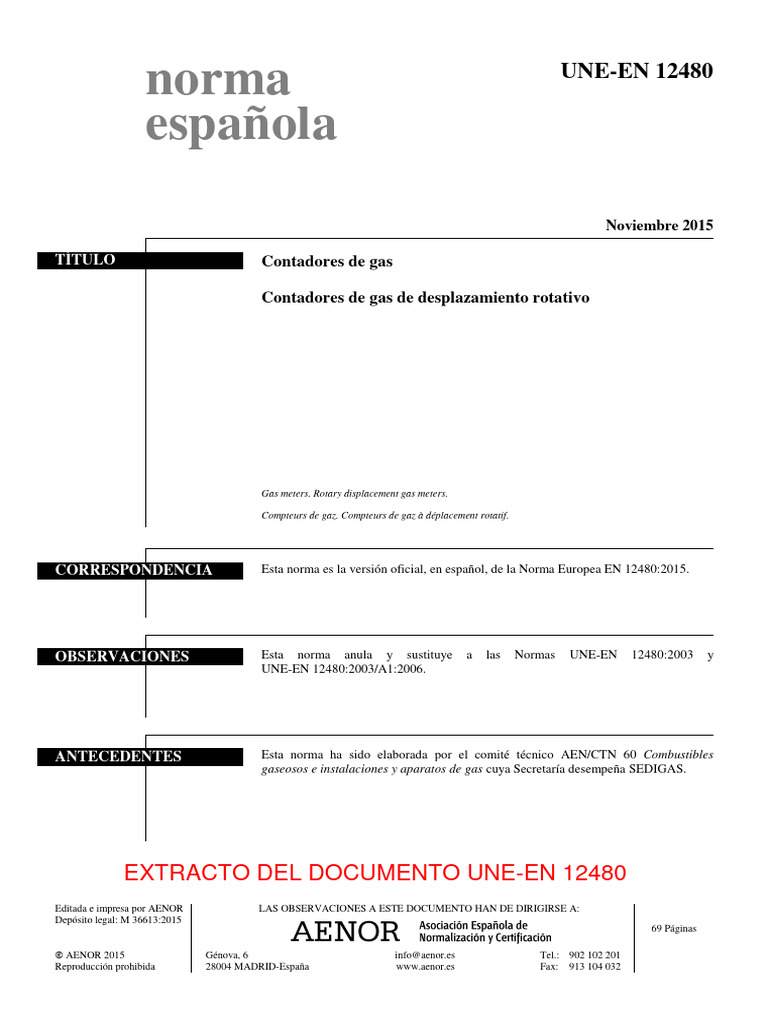 (Ex) Une-En 12480 2015 | PDF | Acero | Cobre