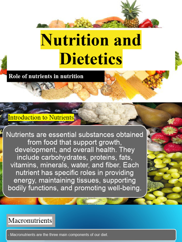 Nutrition and Dietetics | PDF | Nutrients | Food Energy