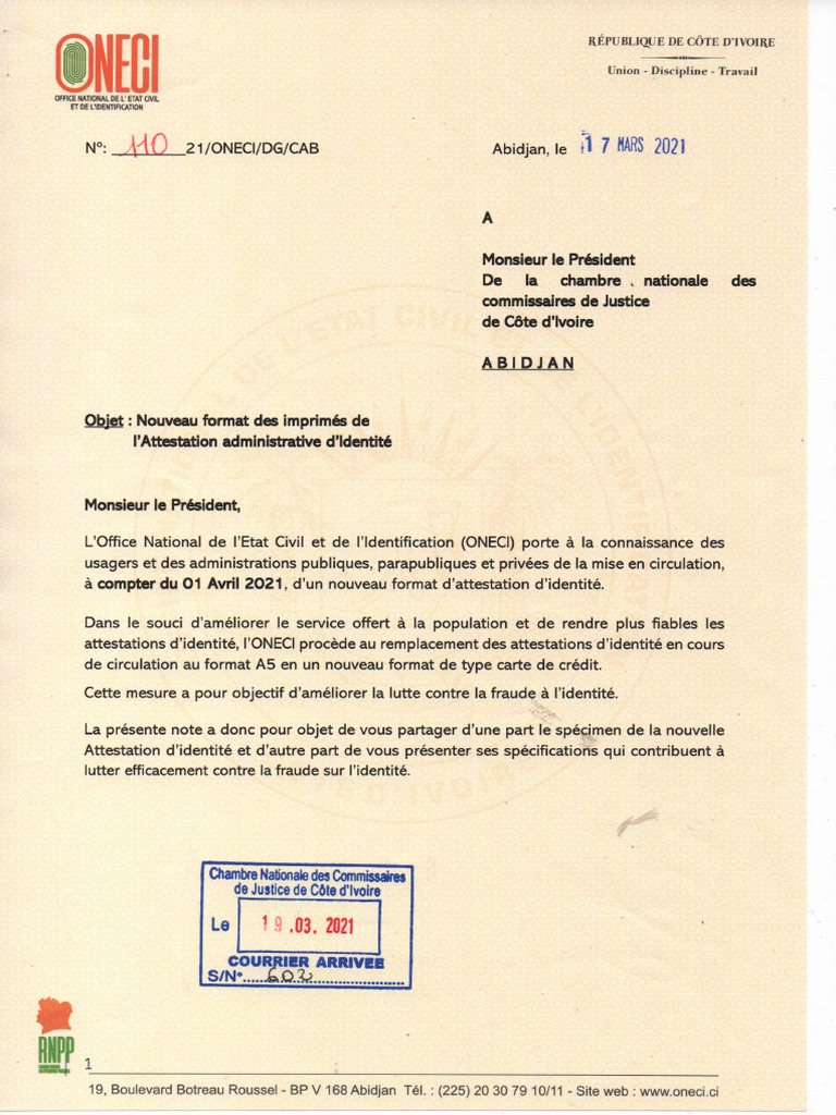 ONECI Specimen | PDF