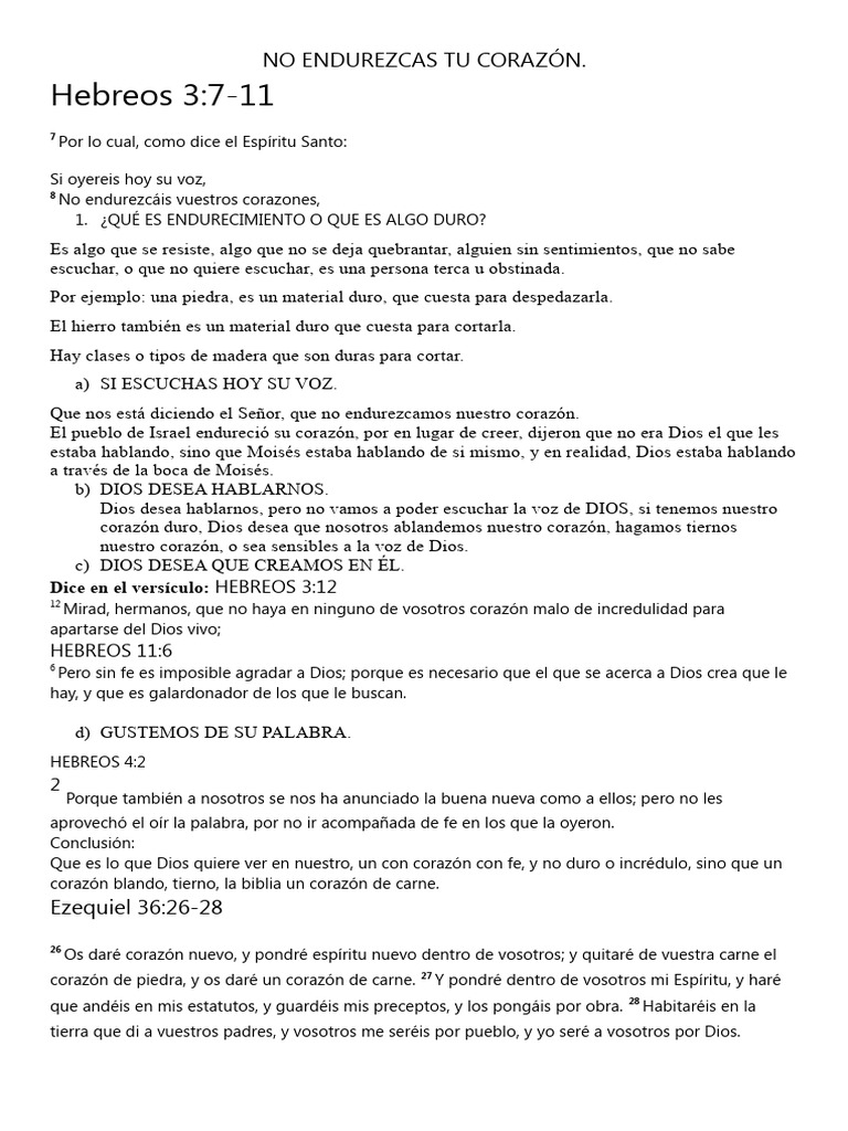 NO ENDUREZCAS TU CORAZÓN | PDF | Dios | Creencia religiosa y doctrina