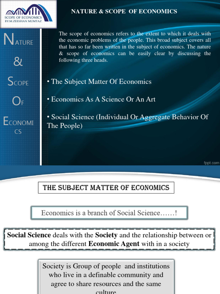 Nature and Scope of Economic | PDF | Economics | Economies