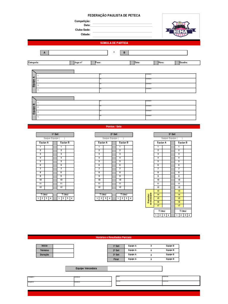 Súmula - Peteca | PDF