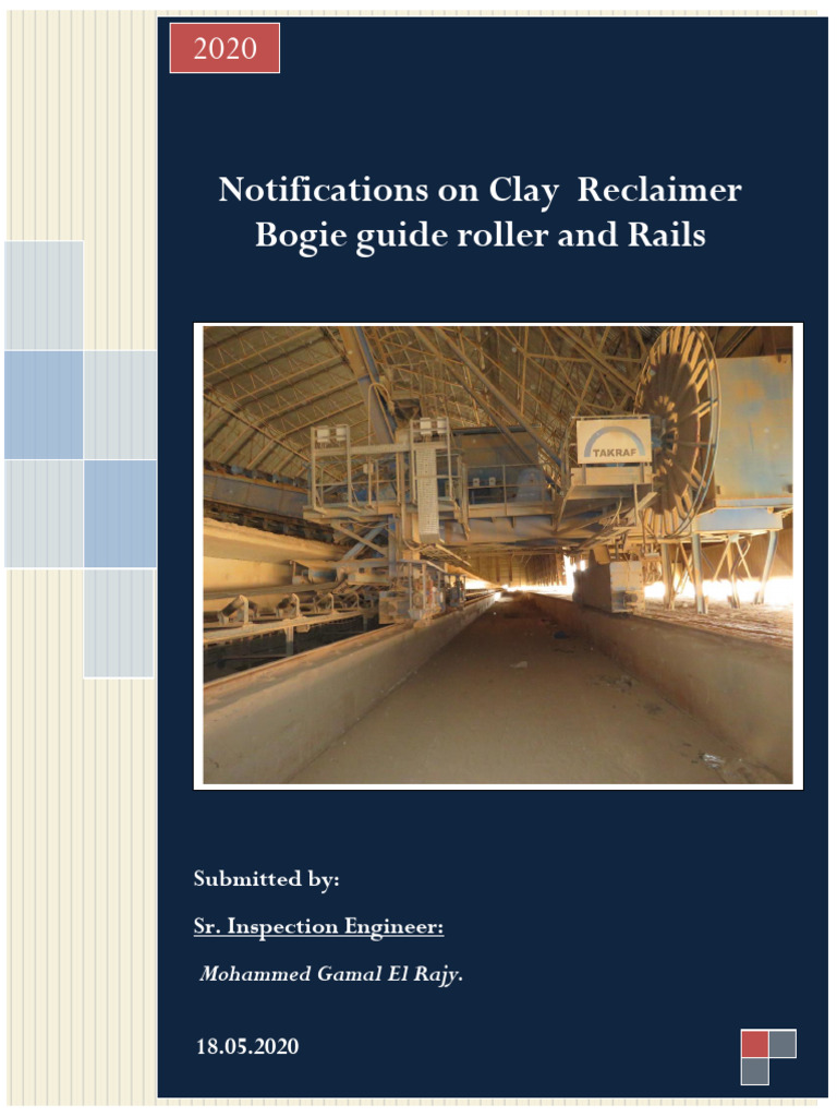 Notifications On Clay Reclaimer Bogie Guide Roller and Rails | PDF