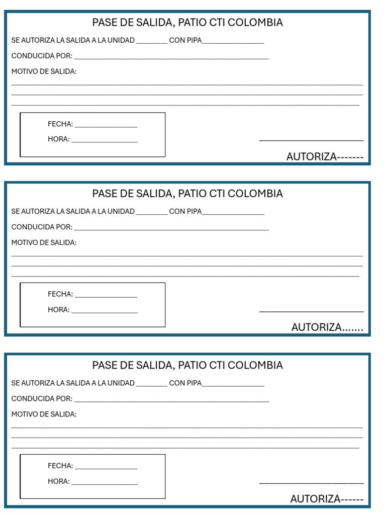 Pase de Salida | PDF | Negocios