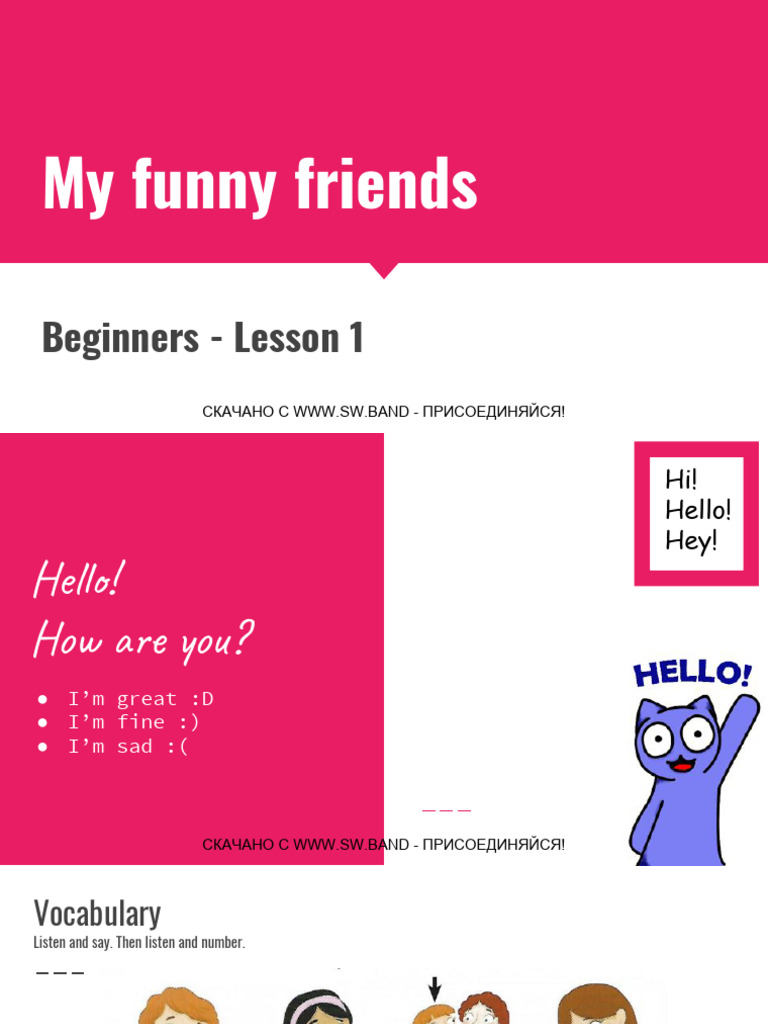 Beginners 2.0 - L1 (My Funny Friends) | PDF | Linguistics | Grammar