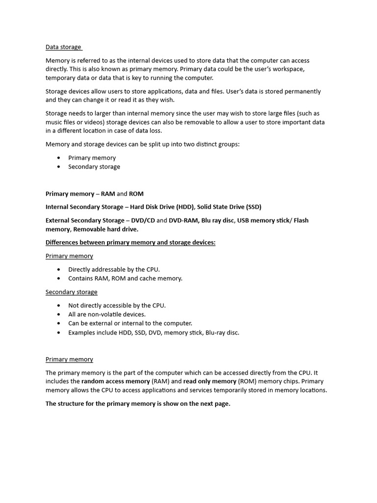 Data Storage | PDF | Random Access Memory | Computer Data Storage