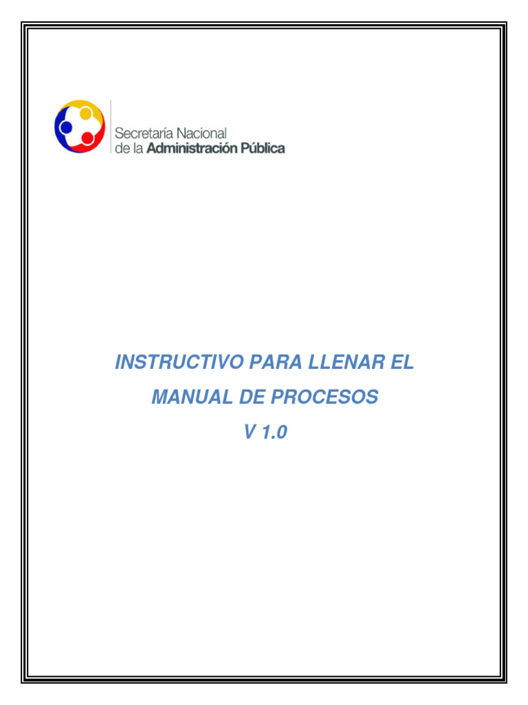 Instructivo para Llenar El MANUAL de PROCESOS V1 | PDF | Informática