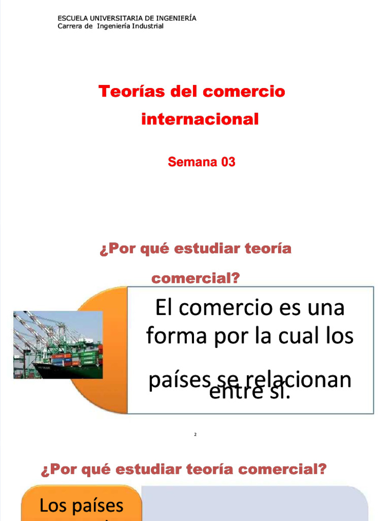PDF Semana 03 2 Teorias Del Comercio Internacional Resumen Compress | PDF