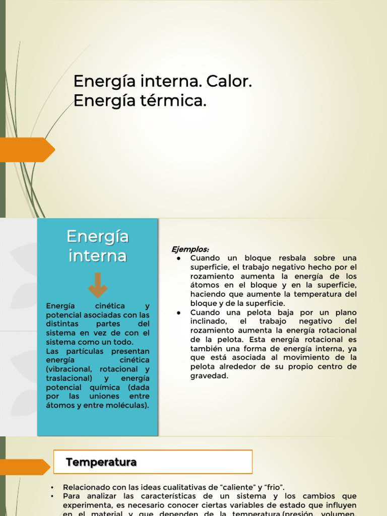 Energía Interna y Calor en Termodinámica | PDF | Calor | Temperatura