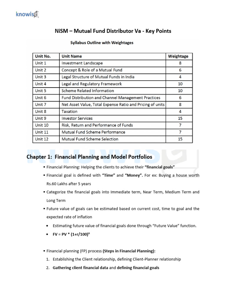Key Points MFD - Oct 2023 | PDF