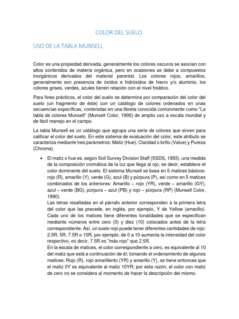 Complemento Actividad 3. Color Del Suelos... | PDF | Color | Amarillo