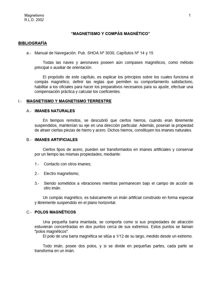 Magnetismo y Compás Mag 2024 | PDF | Imán | Magnetismo