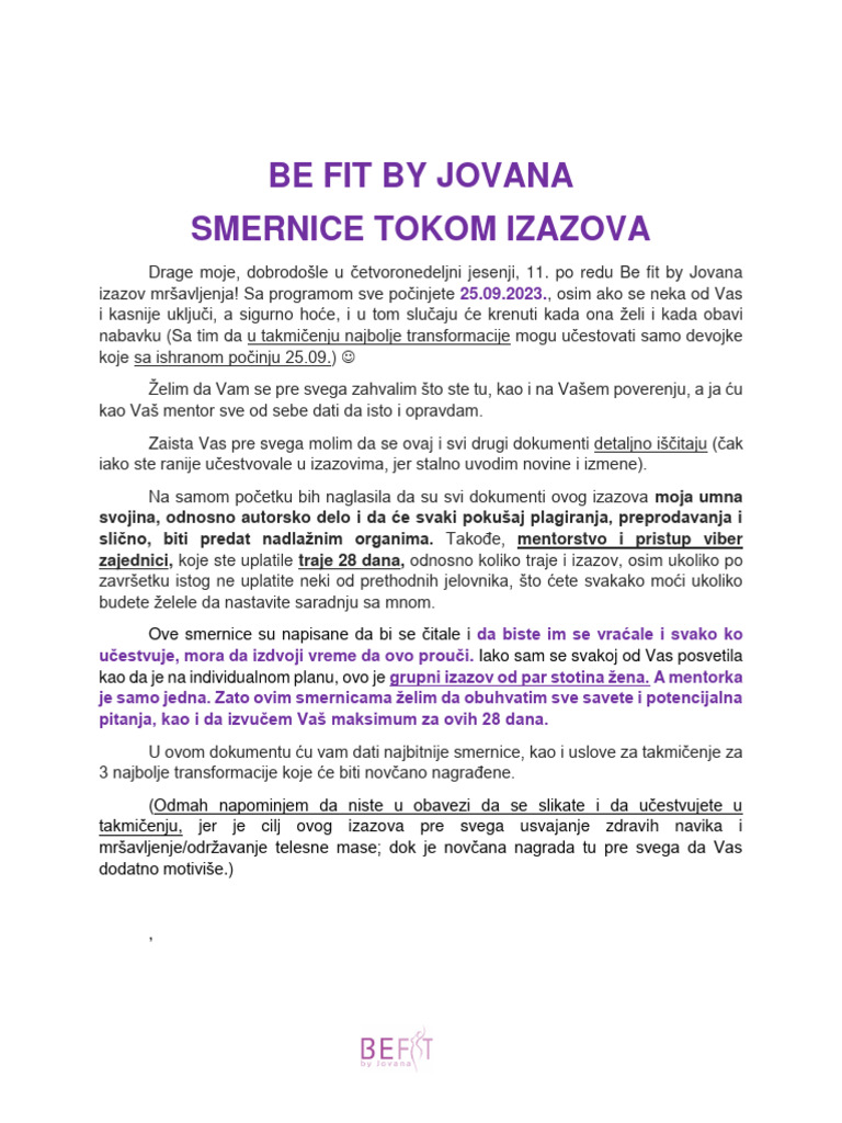 Smernice Tokom Jesenjeg Izazova | PDF