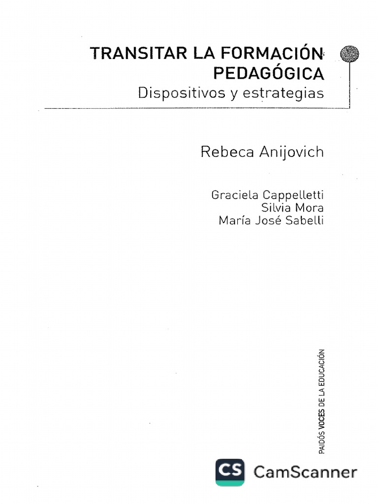 Rebeca Anijovich. Transitar La Formación Pedagógica | Descargar gratis ...