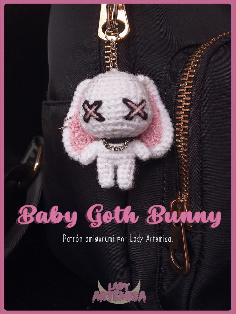 Patrón Amigurumi: Baby Goth Bunny | PDF