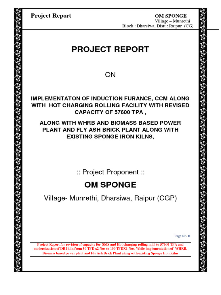 Om Sponge Plant modification WHRB | PDF | Industrial Processes | Materials
