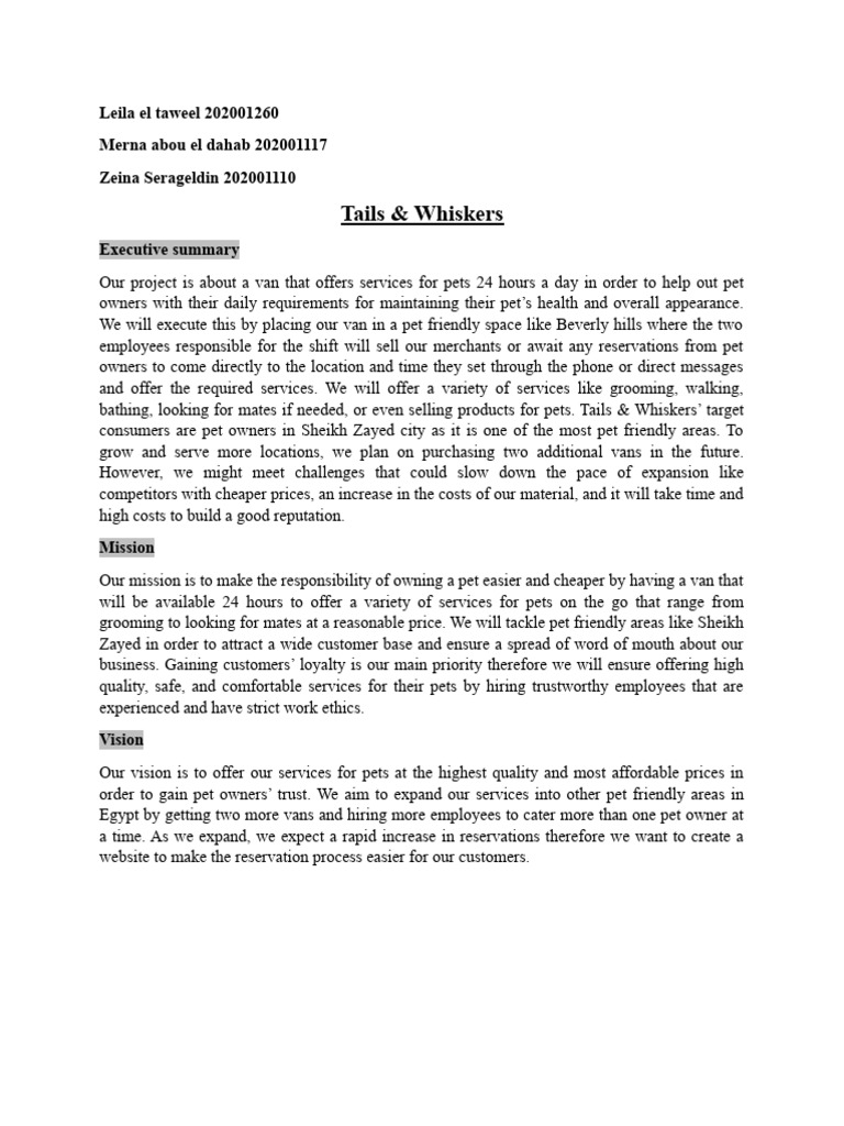 Tails&Whiskers | PDF