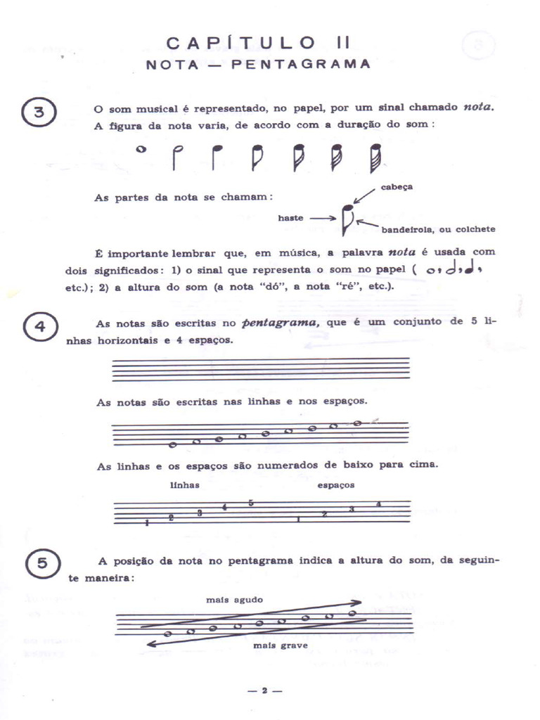 Capítulo 2 - Nota - Pentagrama | PDF