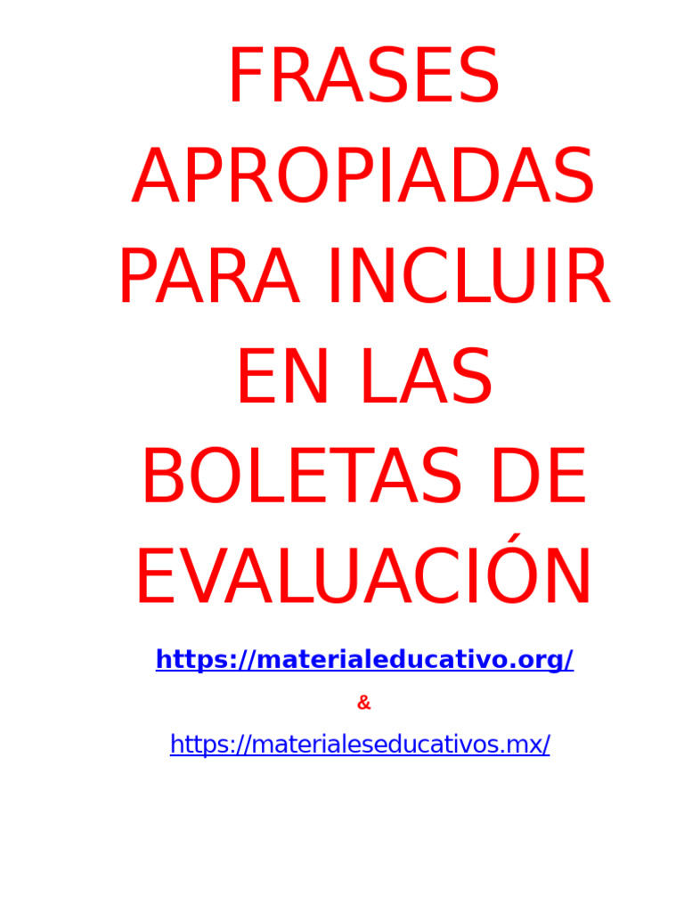 Frases para Llenar Las Boletas | PDF