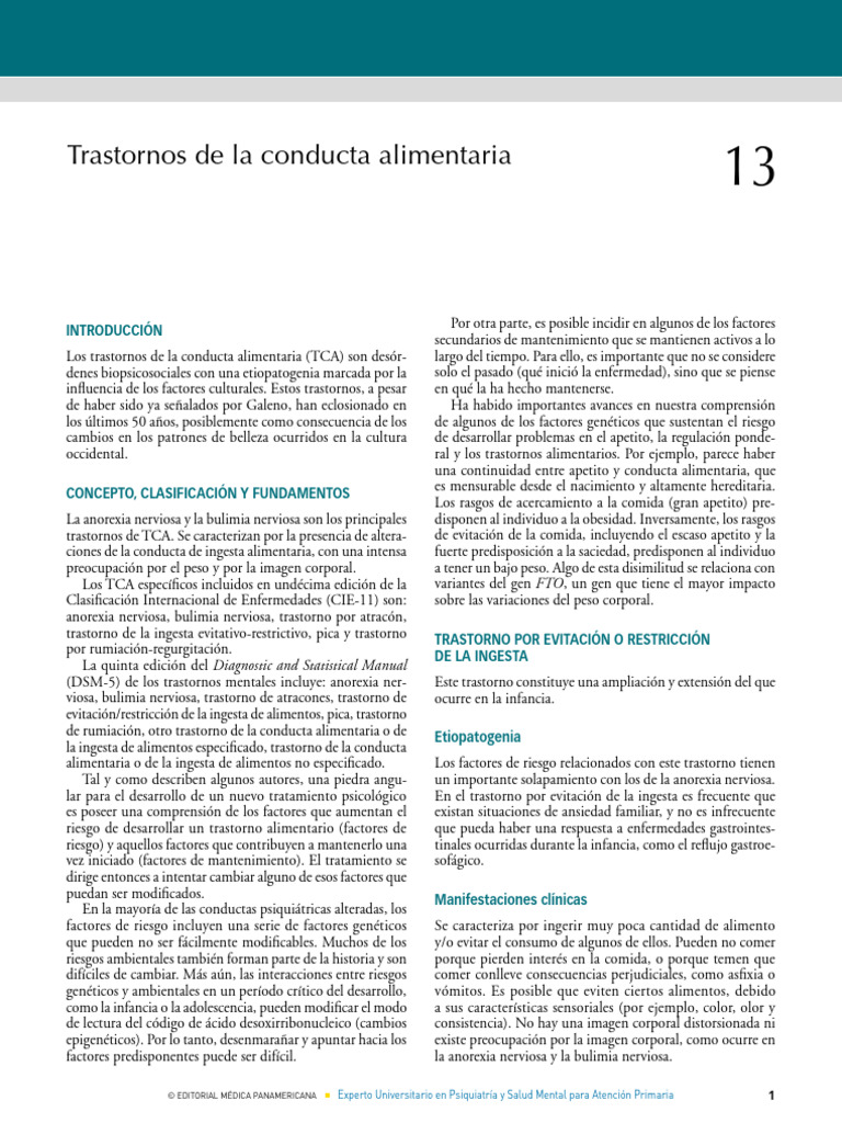 Trastornos de la conducta alimentaria | PDF | Desorden alimenticio ...