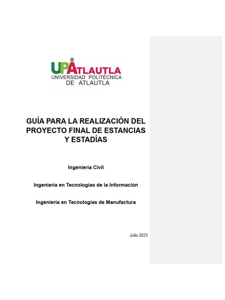 Guía Proyecto Final Estancias Ingeniería | PDF | Scada | Estilo apa