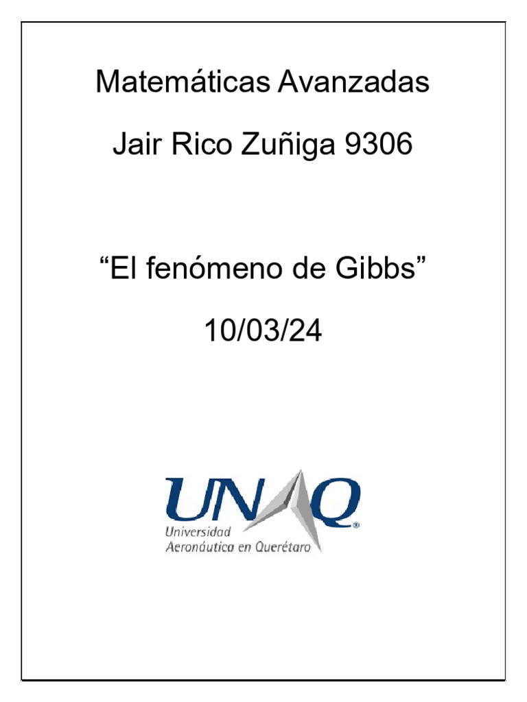 Doc Fenomeno de Gibbs | PDF | Matemáticas | Olas