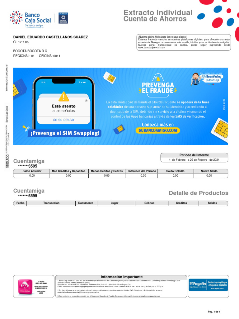 BCS BOL01 20240229 001 000000003595 Unlocked | PDF | Bancario | Industrias de servicio