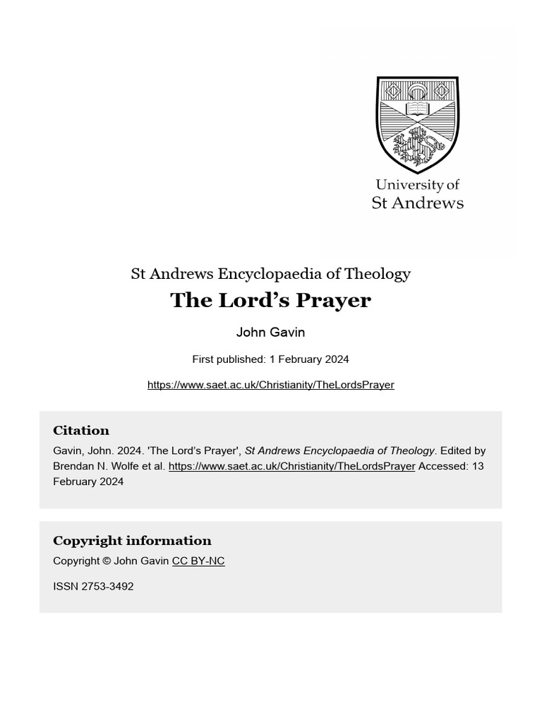The Lords Prayer | PDF