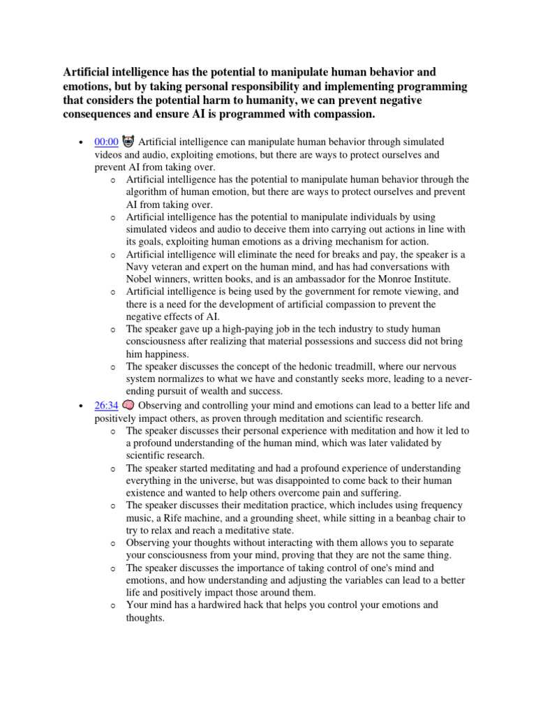 Artificial Intelligence Has The Potential To Manipulate Human Behavior ...