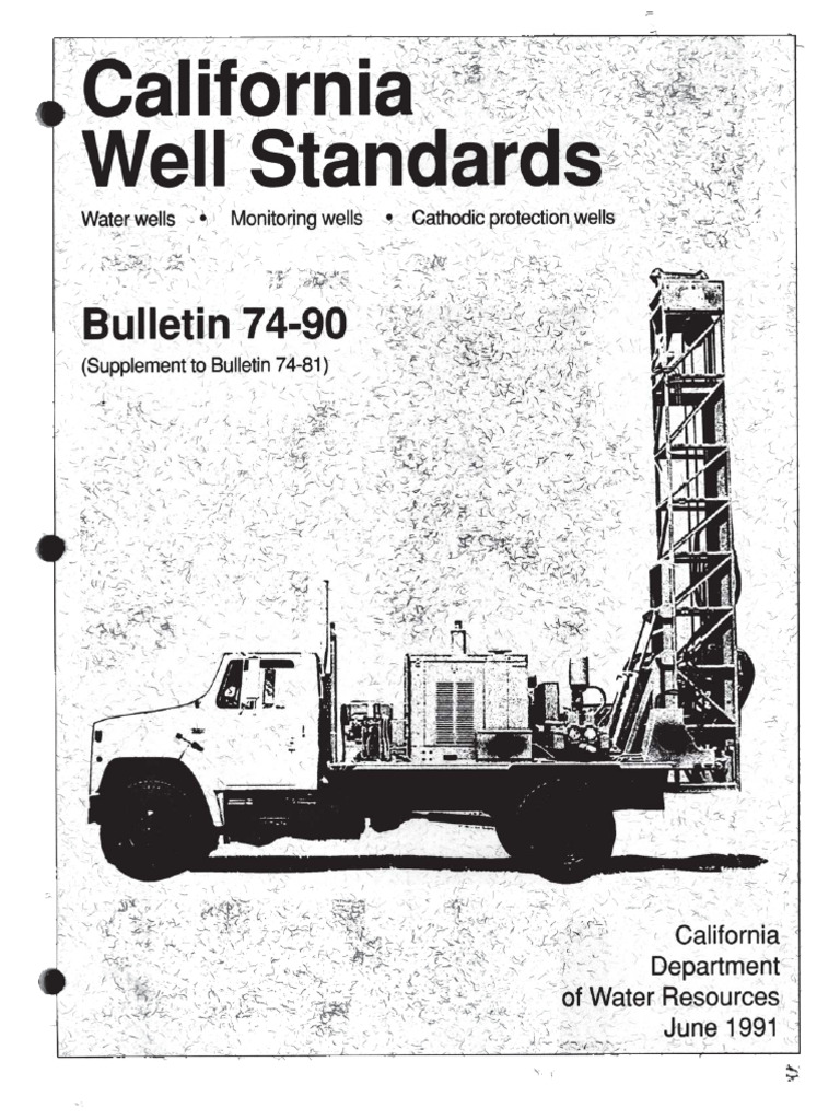 68548 DWR 1990 CA Well Standards Bulletin 74 90 | PDF