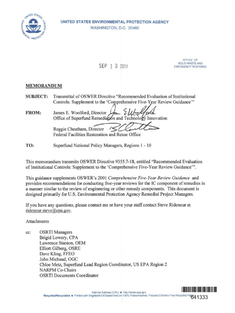 Evaluation of Institutional Controls Guidance | PDF | Superfund ...