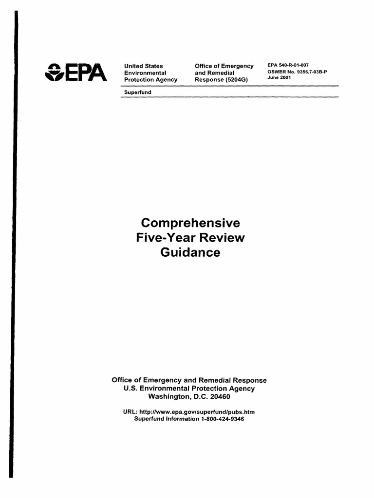 Comprehensive 5 Year Review Guidance | PDF Comprehensive 5 Year Review Guidance | PDF