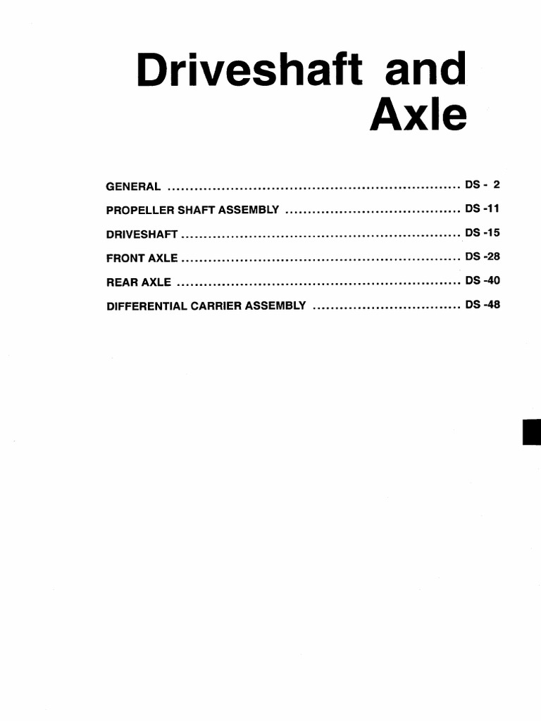 Hyundai Terracan 2002 Driveshaft and Axle | PDF