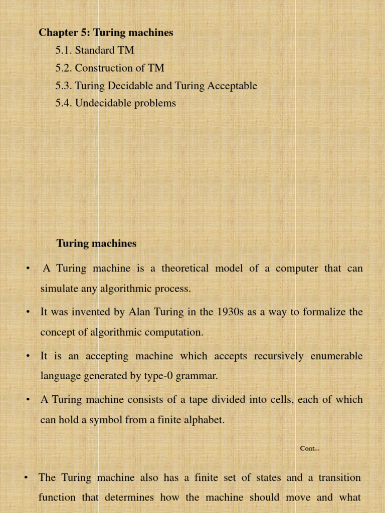 Chapter 5 Turing Machines | PDF | Formalism (Deductive) | Theoretical Computer Science