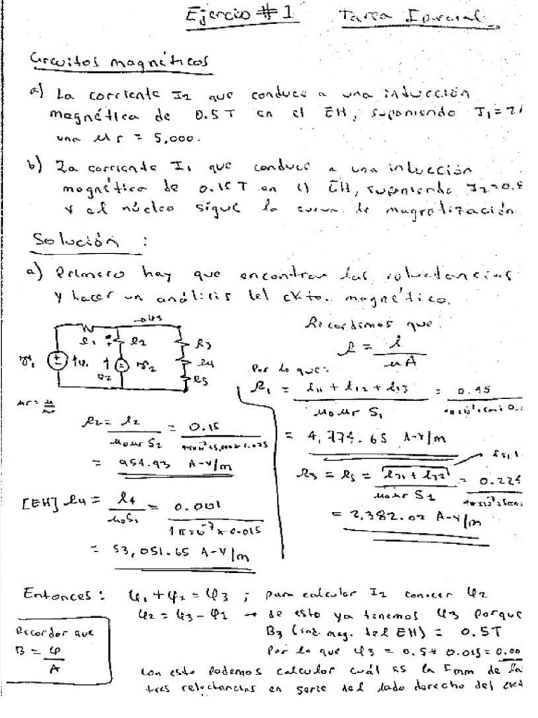Solución Tarea Primer Parcial Máquinas Eléctricas I | PDF