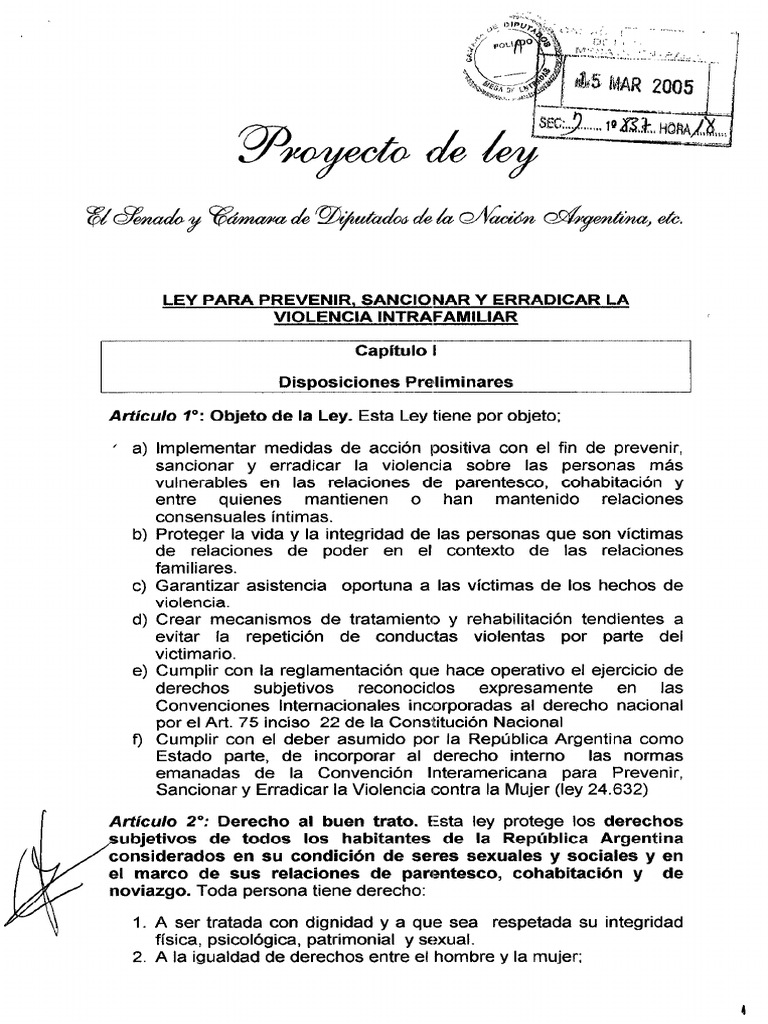 Lei para Prevenir A Violência Doméstica - Projeto de Lei | PDF
