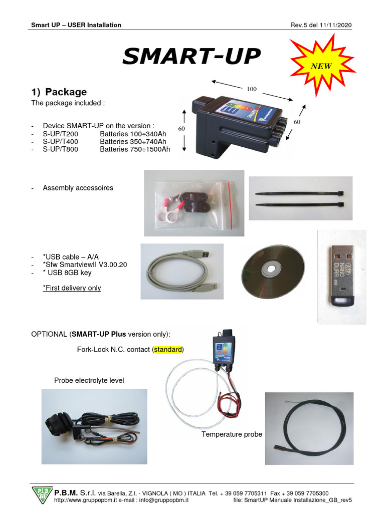 SmartUP Manuale Installazione - GB - Rev5. 111120 | PDF | Battery ...
