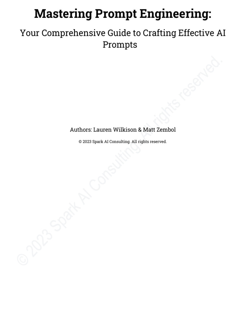 Mastering Prompt | PDF | Artificial Intelligence | Intelligence (AI ...