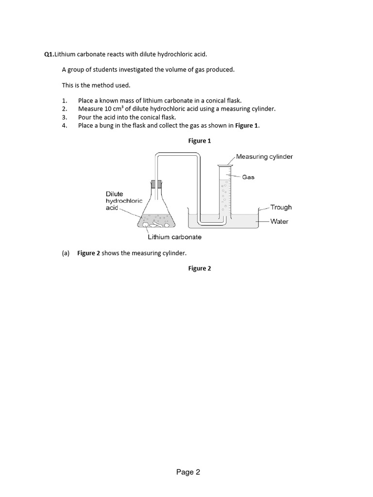 Rate of Reaction 1 QP | PDF | Reaction Rate | Chemical Reactions