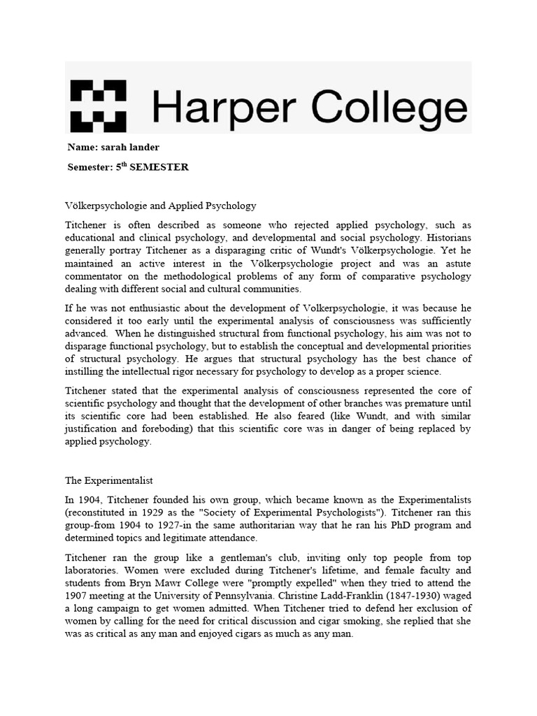 Völkerpsychologie and Applied Psychology | Download Free PDF ...