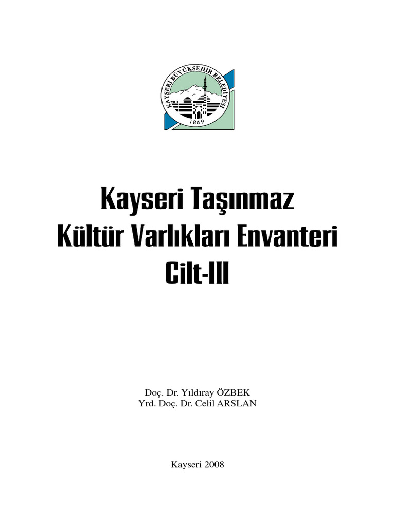 Kayseri Kültür Envanteri Cilt 3 | PDF