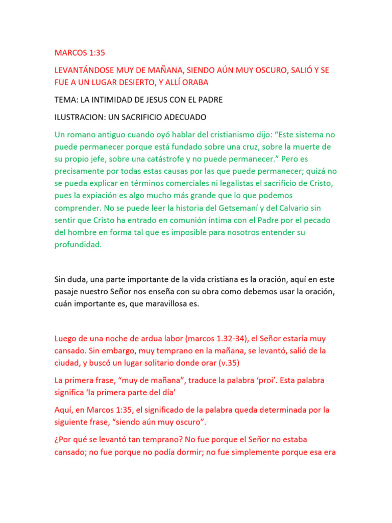 Intimidad MARCOS 1 35 | PDF | Oración | Jesús