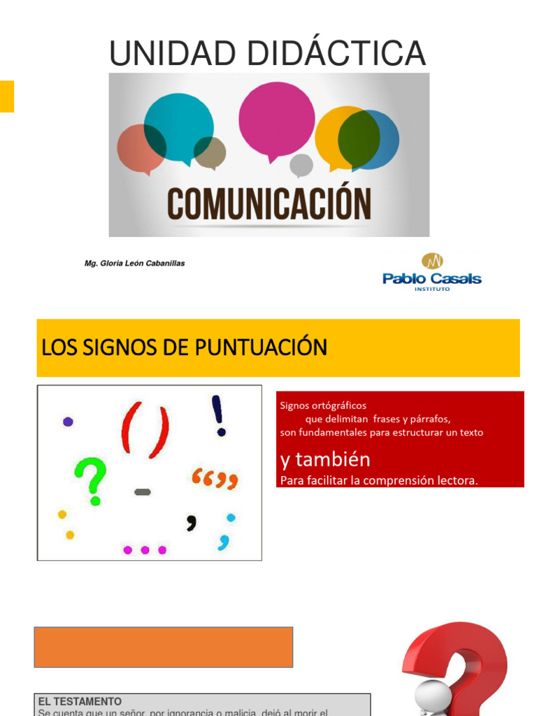 1 - Los Signos de Puntuación | PDF | Oración (Lingüística) | Coma