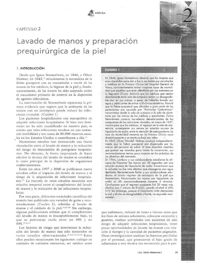 05 Lavado de Manos y Prep Preq de La Piel | PDF | Lavado de manos ...
