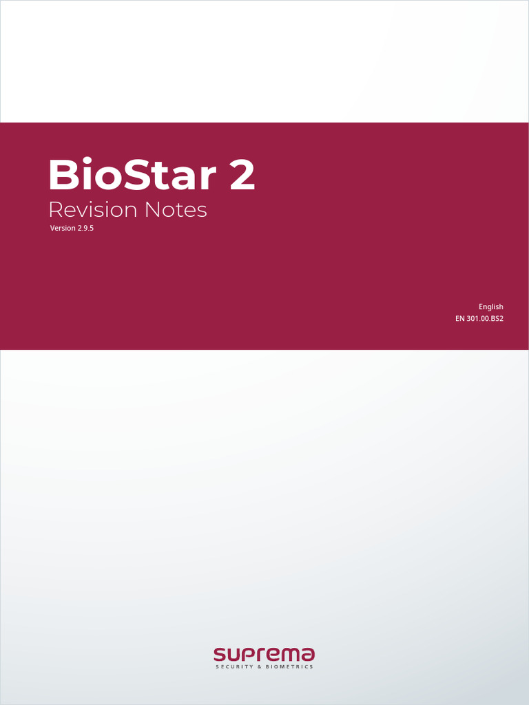 BioStar 2 - RevisionNotes - 2.9.5 - EN - 240318.0 | PDF | Microsoft Sql ...