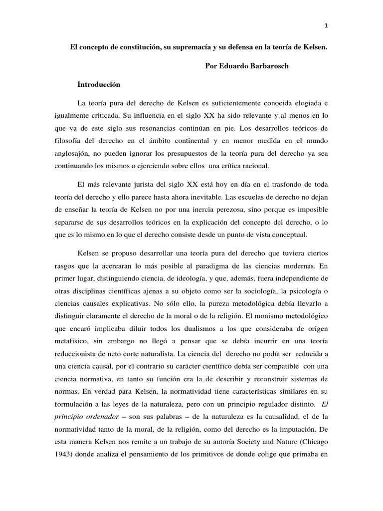 El Concepto De Constitucion Su Supremacia Pdf Constitución