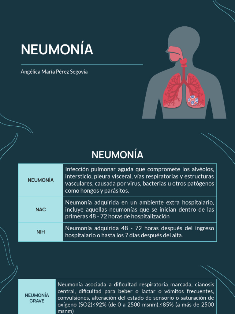 Tipos y Manejo de Neumonía en Pediatría | PDF | Neumonía | Ciencias de ...