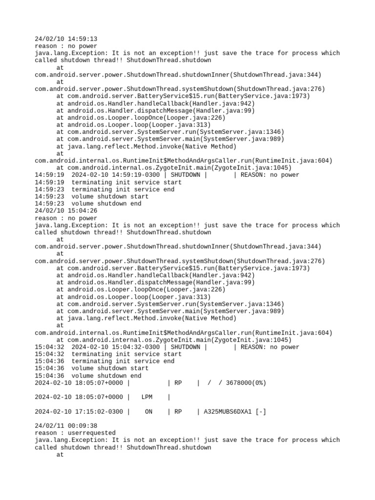 Power Off Reset Reason Backup | PDF | Java (Programming Language) | Computer Engineering