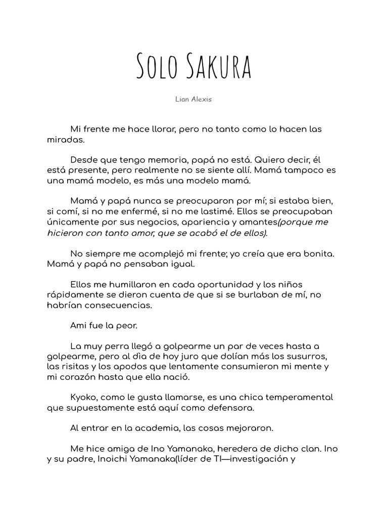 Solo Sakura | PDF