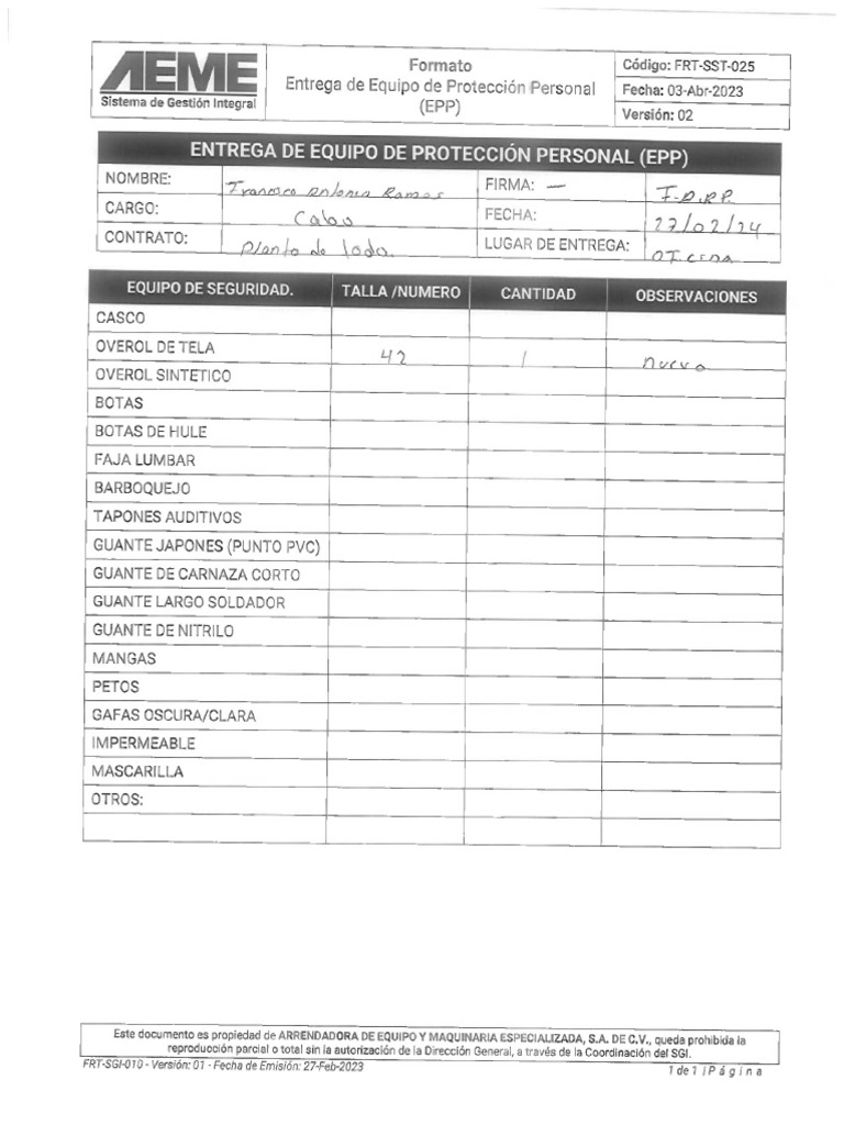 27-02-2024.-Overoles Naranja | PDF